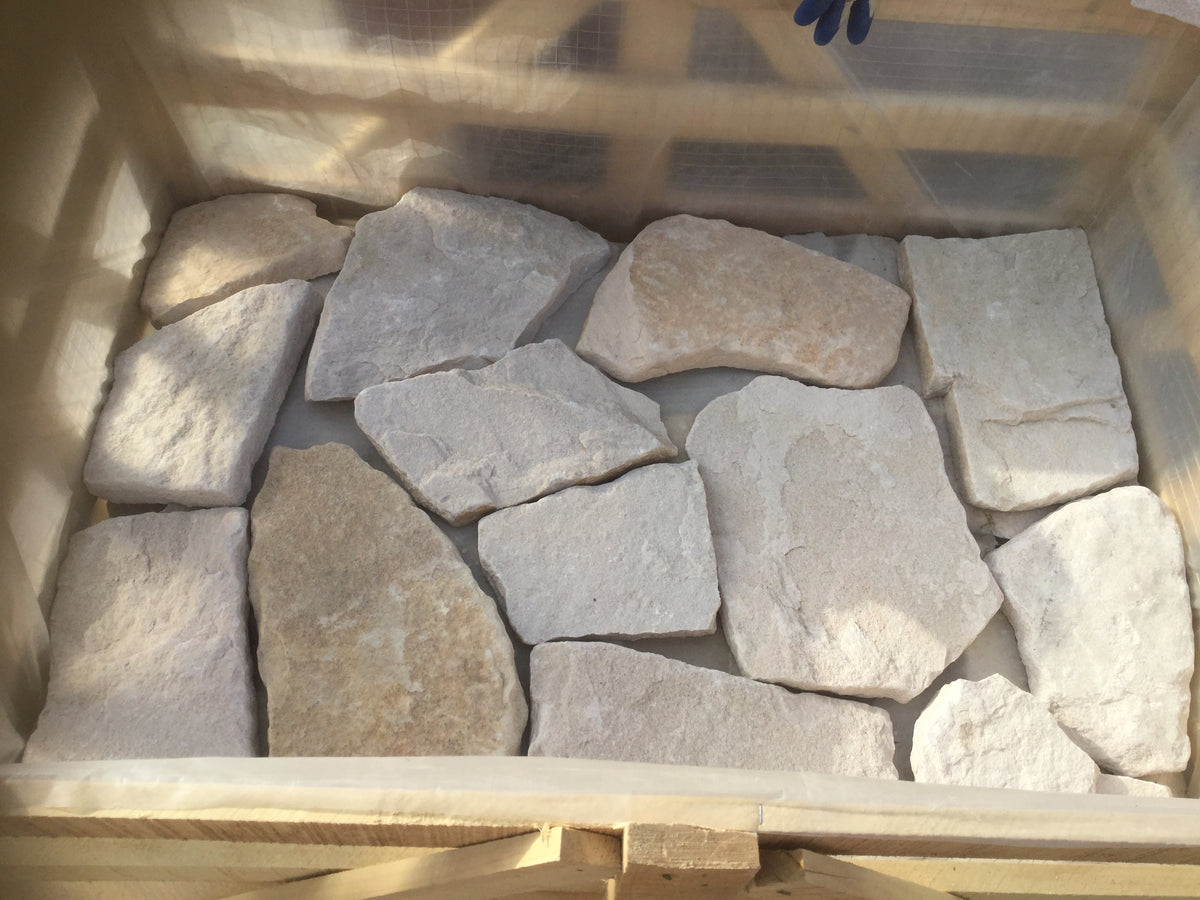 White Mix Sandstone Wall Cladding, Random Shape (sold per m2) — Jules ...