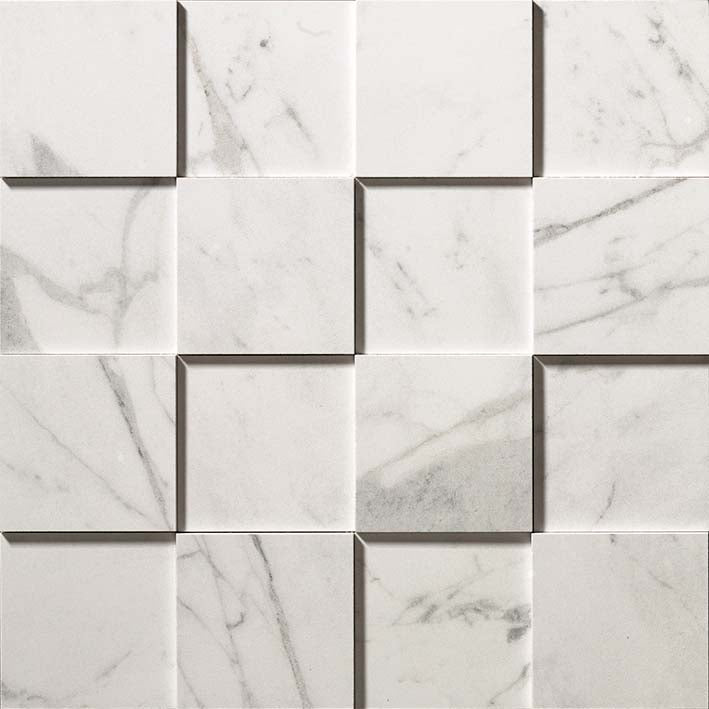 Marvel Pro Statuario Select Mosaic 300x300mm 3D Finish Wall Tile (0.54 ...