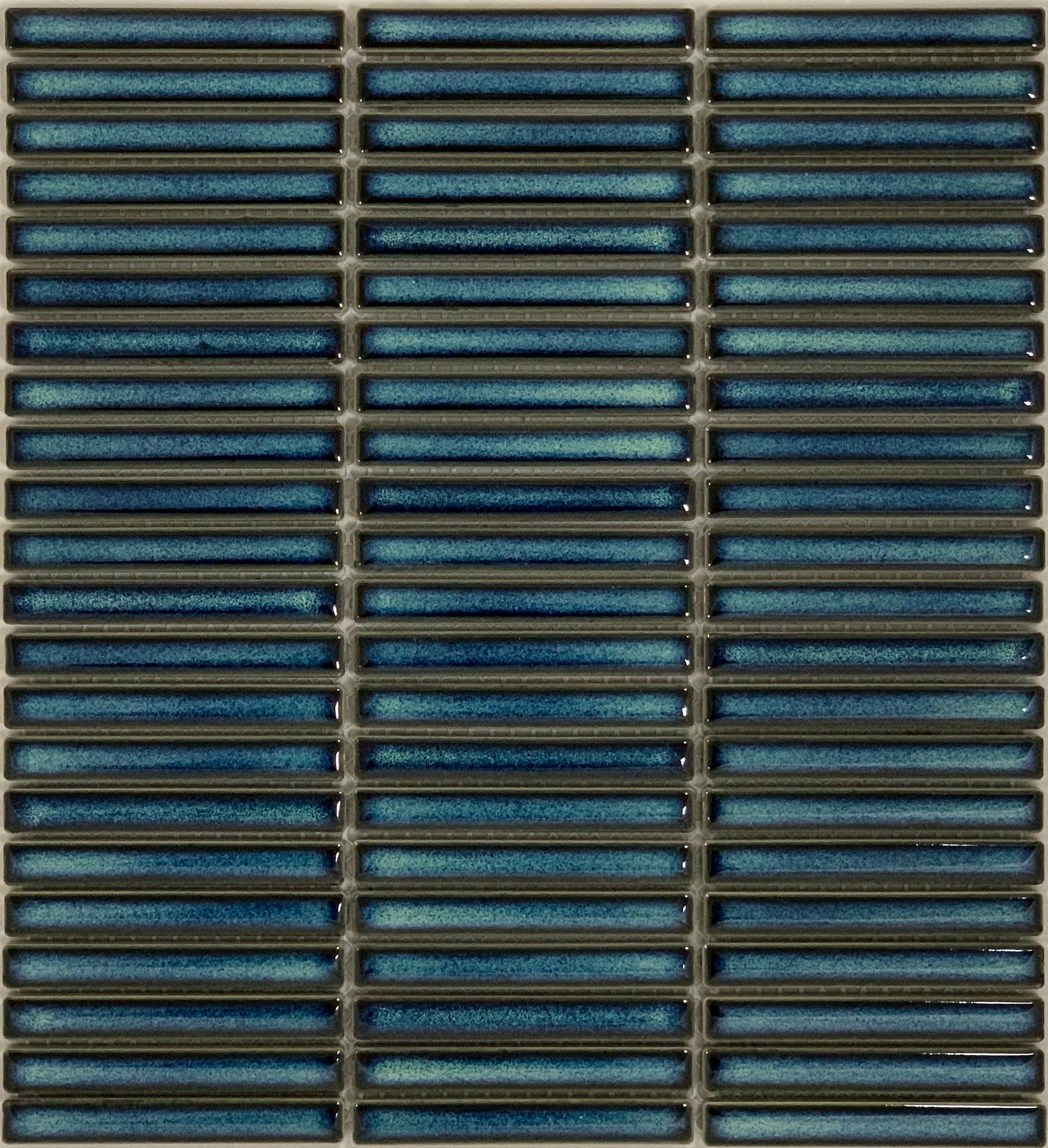 Neo Shadow Dark Green Gloss Finger Mosaic Wall Tile 282x308mm sheet Wa ...