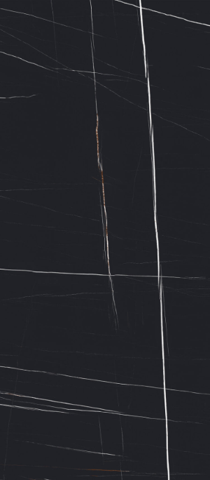 Sahara Noir: Black 600x600mm High Gloss LCP Floor/Wall Tile (1.44m2/bo ...